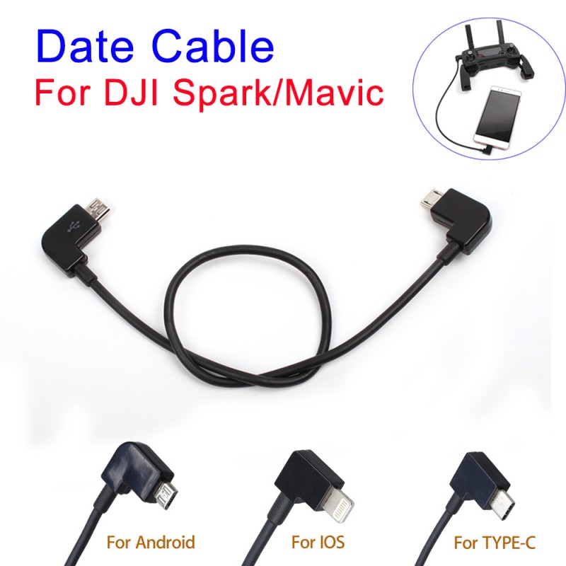 DJI Spark/Mavic Pro Data Cable 90° Type-C cable - Mundo RC Tienda de Drones