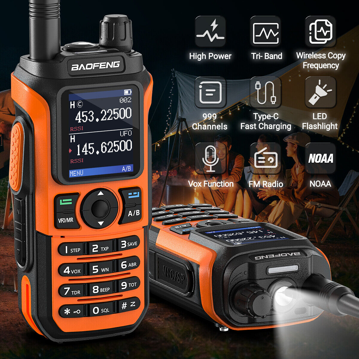 Baofeng UV 21 Pro Wireless Copy Frequency Walkie Talkie 16 KM Long Range Waterproof IP45 ...