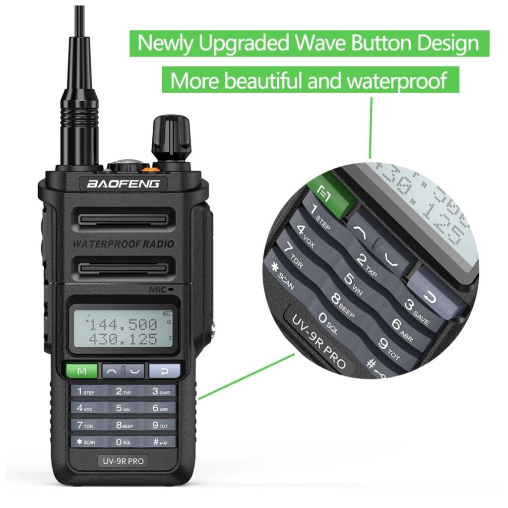 Baofeng UV 9R PRO V2 IP68 Waterproof Walkie Talkie High Power Dual Band ...