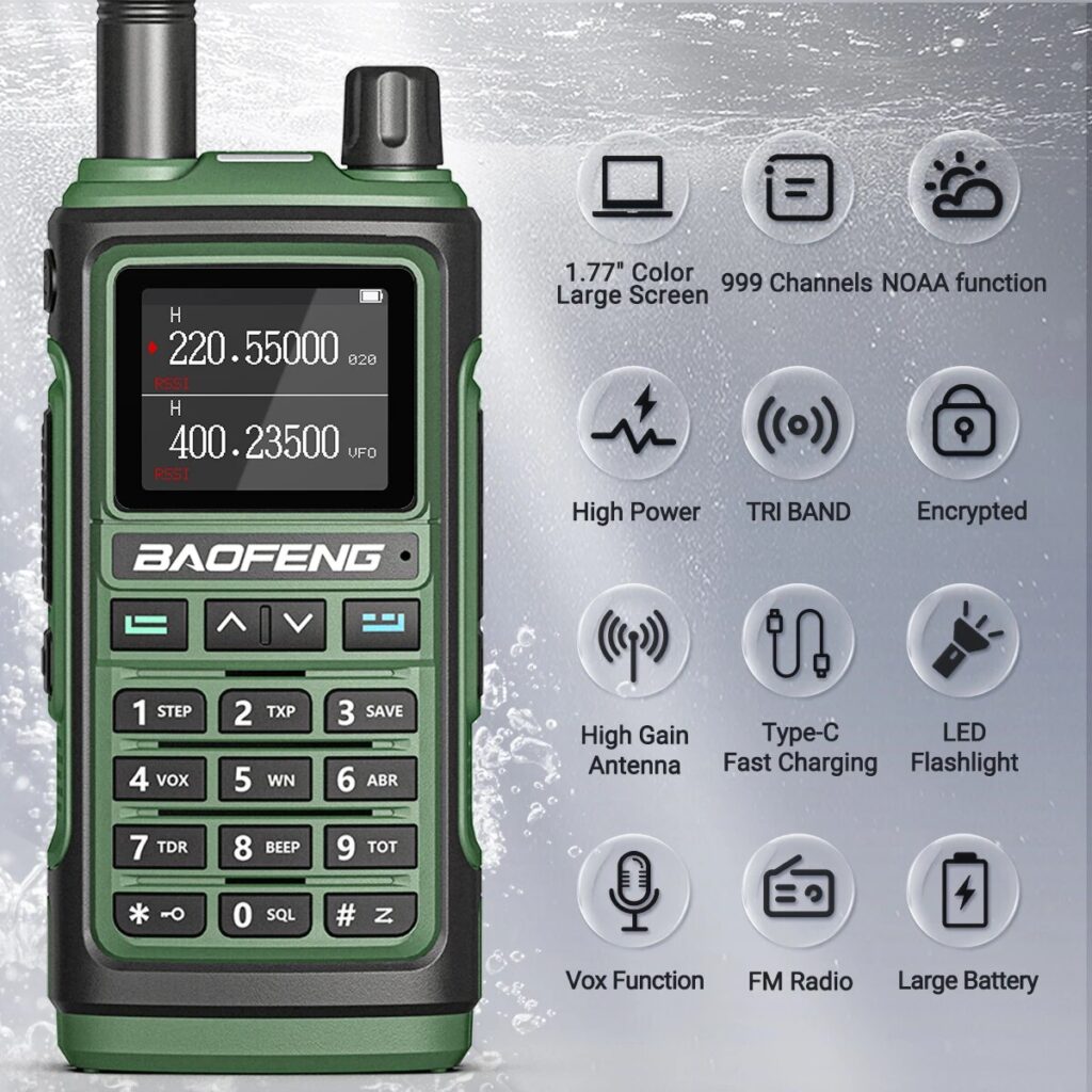 Baofeng UV 17 Pro L Wireless Copy Frequency Walkie Talkie 16 KM Long ...