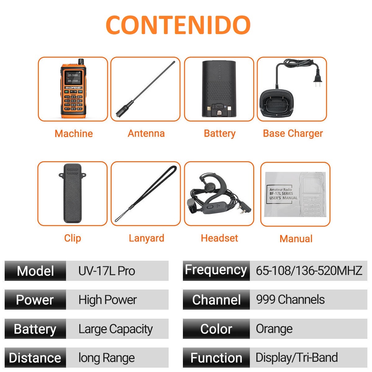 Baofeng UV 17 Pro L Wireless Copy Frequency Walkie Talkie 16 KM Long Range Waterproof IP45 ...