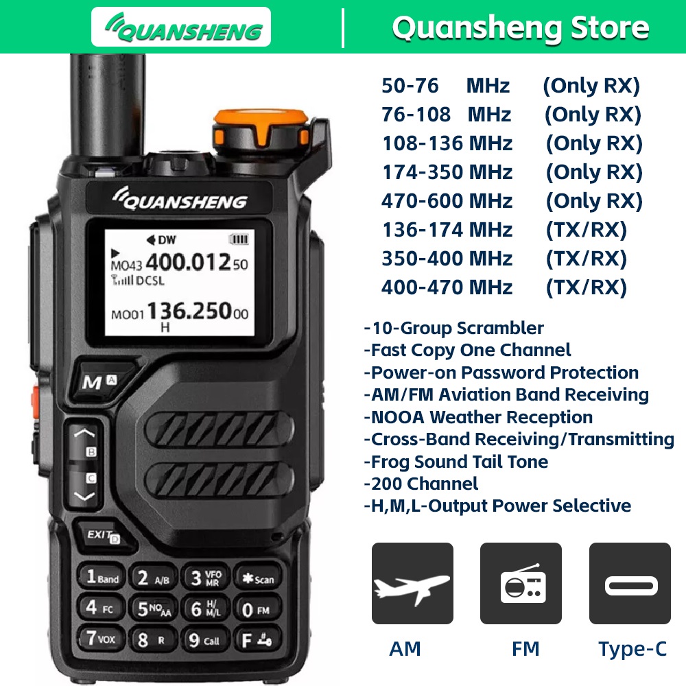 Radio Quansheng UV-K5 mundorcx.com ham radio vhf/uhf