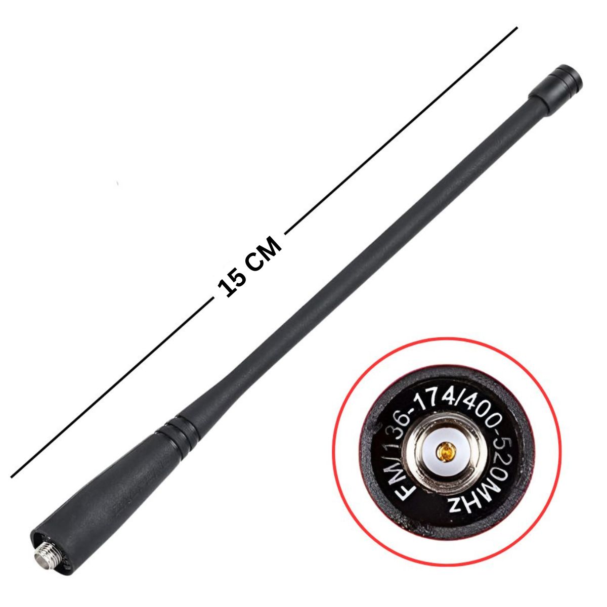 Antena 15 cm Baofeng original SMA-hembra (Female) FM / 136-174 / 400-520 MHz VHF-UHF - Mundo RC ...