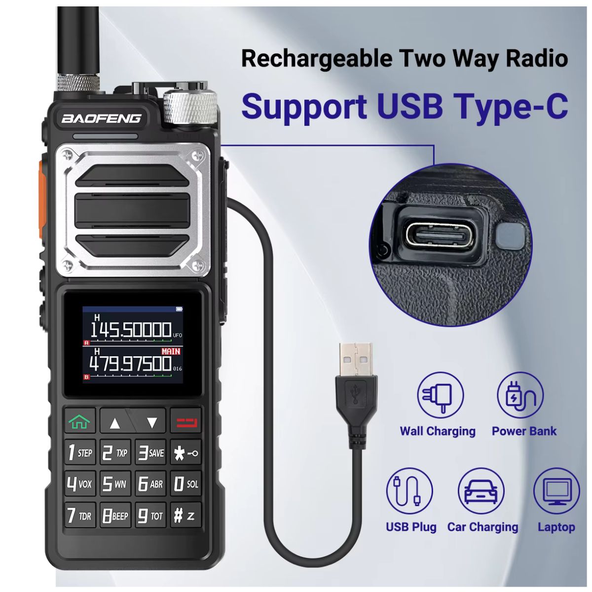 Baofeng UV-25 PRO Walkie Talkie Wireless 10W Dual-Band UHF VHF Wireless Copy Frequency AM FM ...